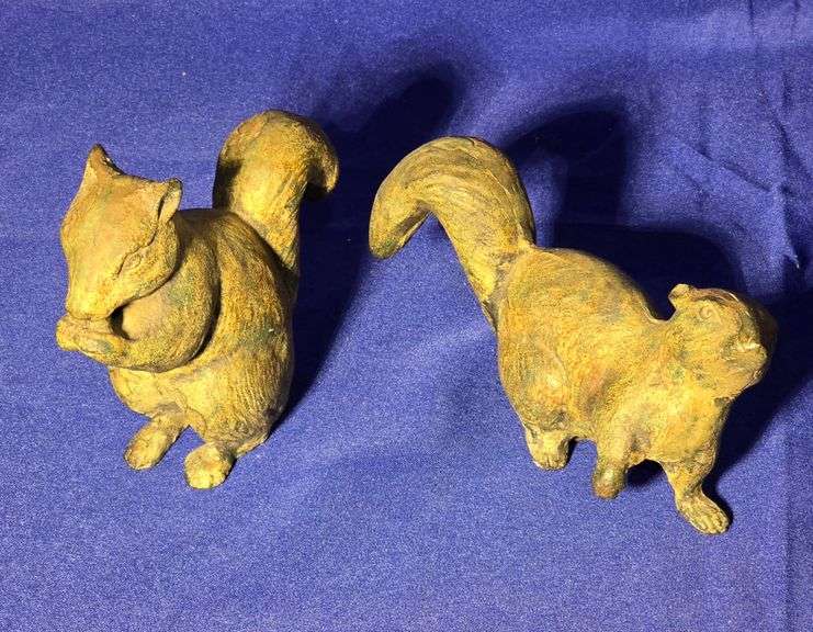 2 Squirrel Statues - Auction Services LTD