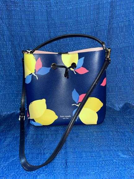 Kate Spade Eva Lemon Zest Large Bucket Bag Card Case - Auction Services LTD