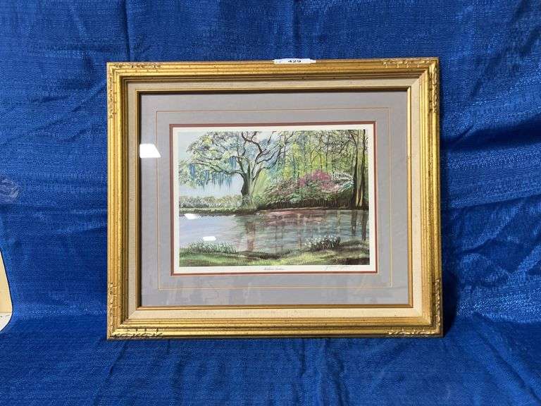 Framed signed print - Auction Services LTD