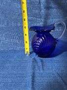 Cobalt blue pitcher and glass set - Auction Services LTD