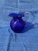 Cobalt blue pitcher and glass set - Auction Services LTD