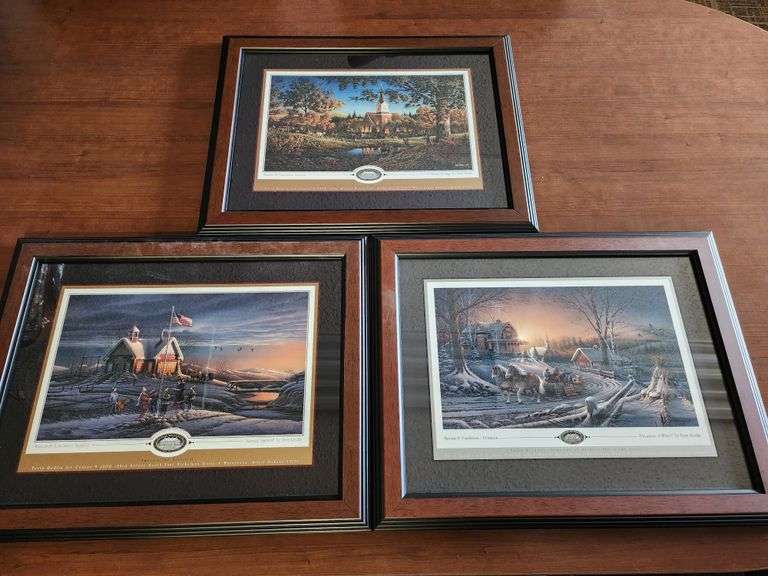 (3) Terry Redlin Prints Donated by: Keith and Marlys Kvistero - Fragodt ...