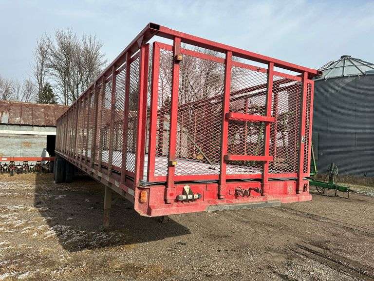 1973 Fruehoff Beet Trailer, 40’ Long with 55” Side Walls, 22.5 Tires ...