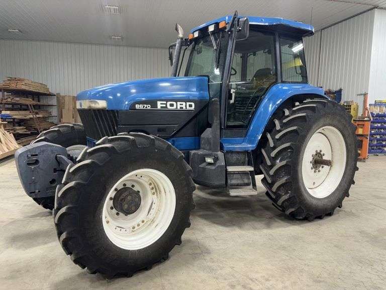 1995 Ford 8670 Tractor, MFWD, SuperSteer, 16 Speed PS, 520/85R42 Rears ...