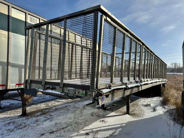 1978 City Flatbed Trailer with Beet Sides, Aluminum, Spread Axle, 42 ...