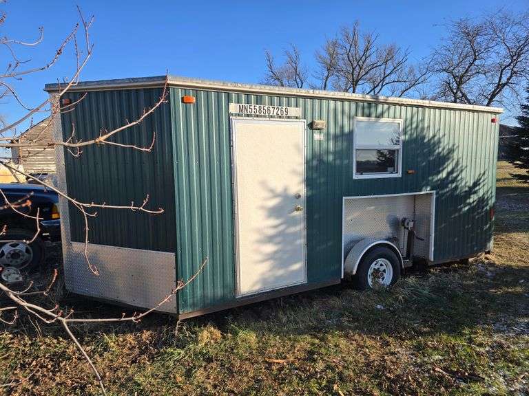 Ice Castle Fish House, Approx 8’ x 15’ with 2’ V-Front, 8 Hole, Crank ...
