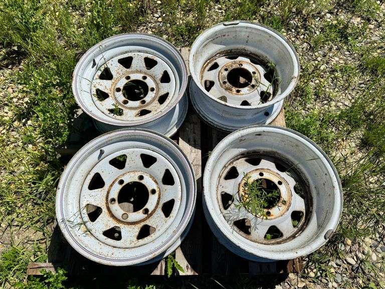 (4) 16” Trailer Rims, 6 Bolt - Fragodt Auction and Real Estate LLC