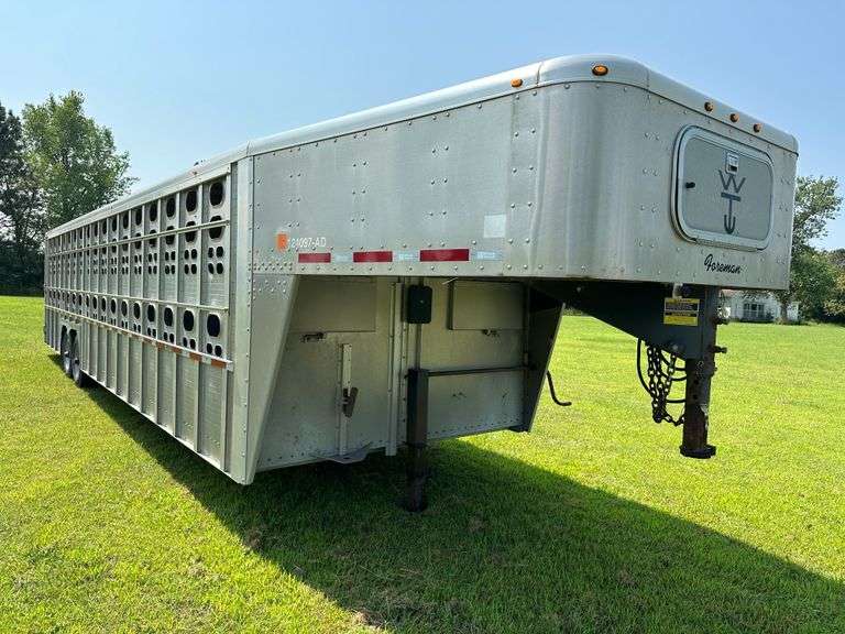 2018 Wilson Foreman Gooseneck Livestock Trailer, 32’ Length, 2 Cross ...