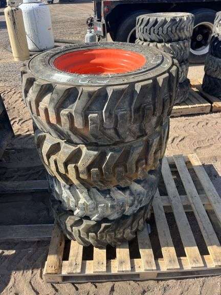 *Located in Tucson, AZ* (4) Bobcat 10-16.5 Severe Duty Tires on Small 8 ...