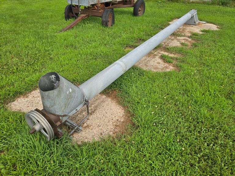 Approx 8” x 20’ Cross Auger, Electric Motor Mount - Fragodt Auction and ...