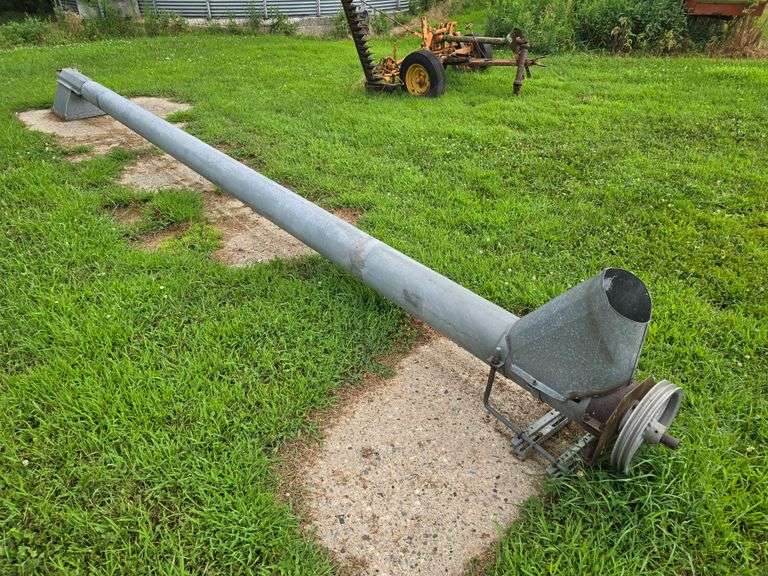 Approx 8” x 20’ Cross Auger, Electric Motor Mount - Fragodt Auction and ...