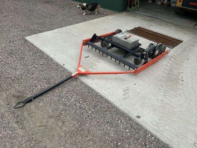 DR Yard Drag, 4’, Electric Lift with Remote on Lanyard, Weight Box with ...