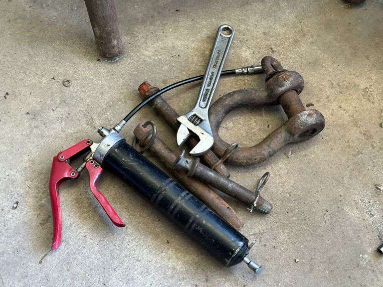 Large Clevis, Hitch Pins, Grease Gun and Cresent Wrench - Fragodt ...