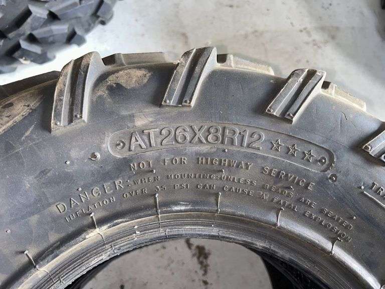 (2) Carlisle ACT26x8R12 ATV Tires, used, Buying Both for One Money ...