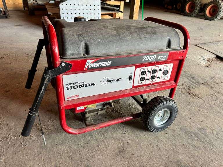 Powermate 7000w Generator Honda Engine 120 240v Fragodt Auction And