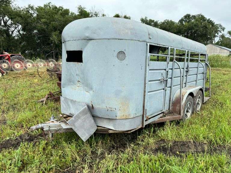 6.5’x16’ Stock Trailer, Needs Work, NO TITLE, 16” wheels. This Item is ...