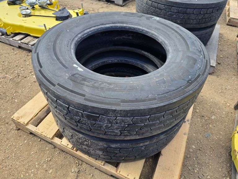 (2) 295/75R22.5 Cooper Pro Series Tires, 16/32 – 17/32 Tread, 14 Ply ...