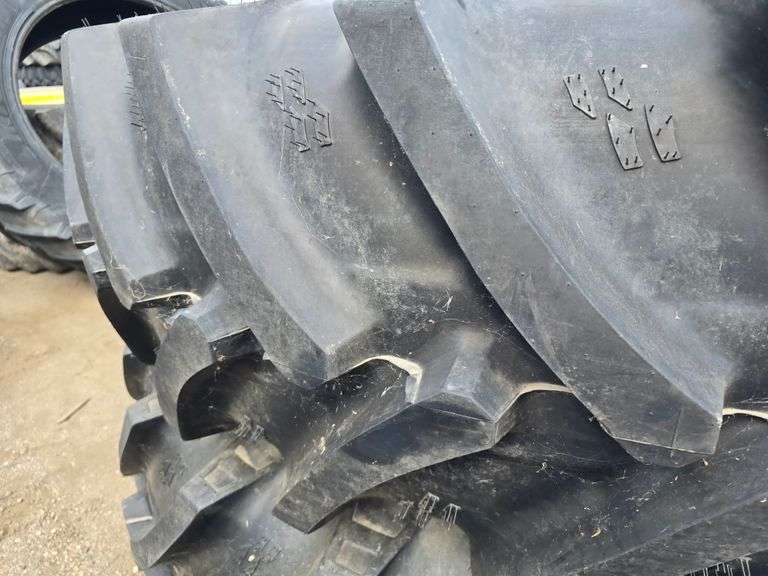 (2) 580/85R42 Alliance Agri-Traction on Silver Step up Rims, 42-38, off ...