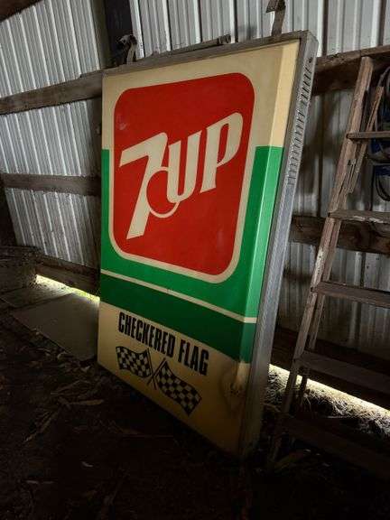 7up Lighted Sign, 2 Sided, 4’ x 6’, From the Checkered Flag, *Unsure of ...