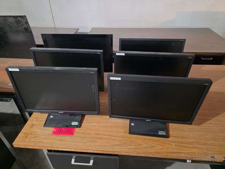 (6) Used Computer Monitors, Buying All for One Money - Fragodt Auction ...