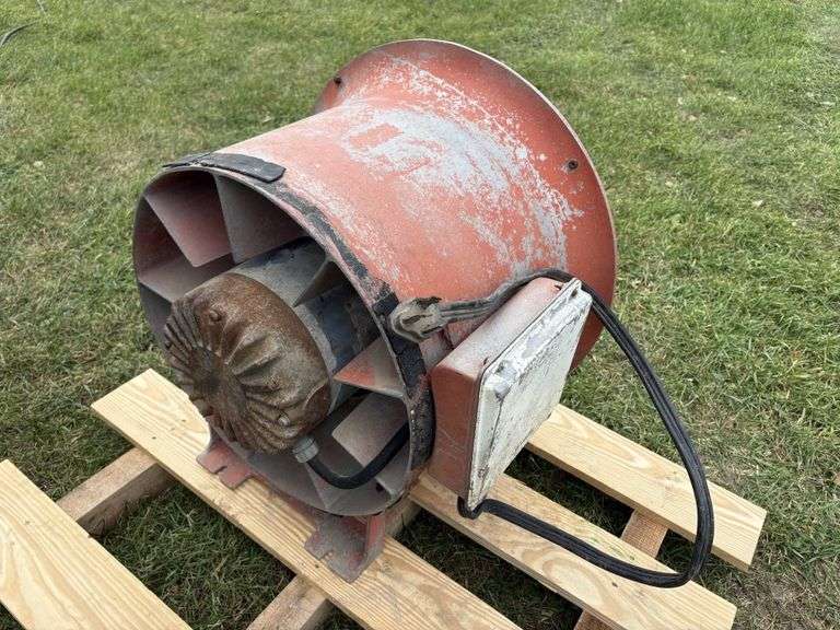 Farm Fans 20” Aeration Fan, 5HP, 1Ph, 50A, 220V, Band Mount, *works per ...