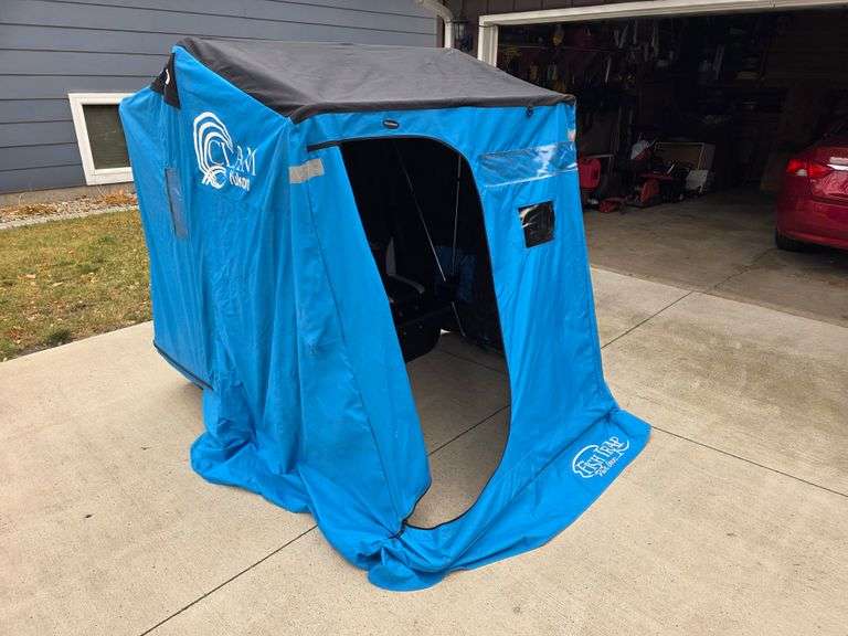 Clam Yukon Fish Trap by Dave Genz 2 Person Portable Fish House, Sled ...