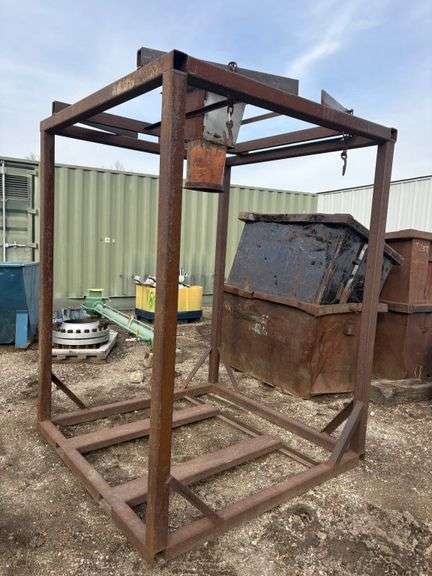 Super Sacker for filling bulk bags, 90” tall, 65”x65”, fork slotted ...