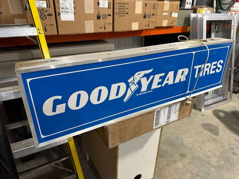 Brand New in Box Goodyear Tires Lighted Two Sided Sign, Model TM-37, 36 ...