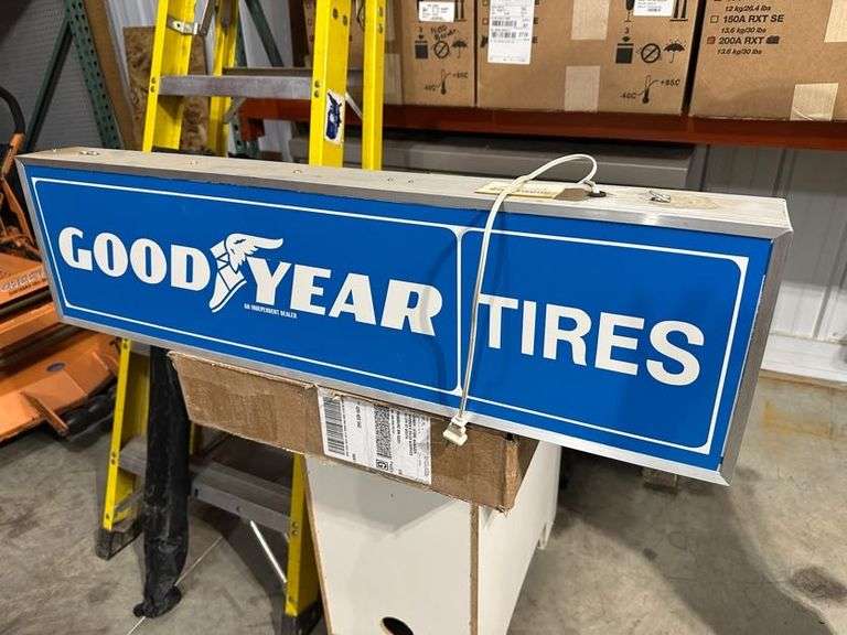 Brand New in Box Goodyear Tires Lighted Two Sided Sign, Model TM-37, 36 ...