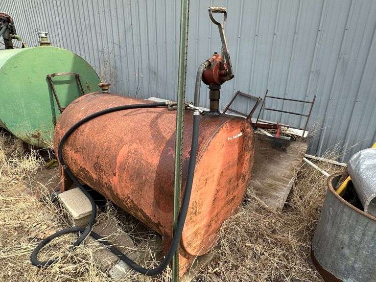 300 Gallon Diesel Fuel Barrel with Hand Pump - Fragodt Auction and Real ...