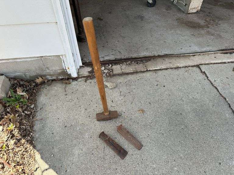 Sledge Hammer and 2 Wood Wedges - Fragodt Auction and Real Estate LLC