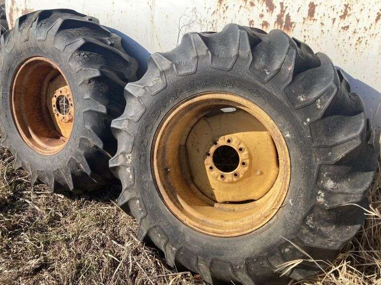 (2) Used 18.4-26 Tires on Rims, Hold Air but are in Rough Shape, Buying ...