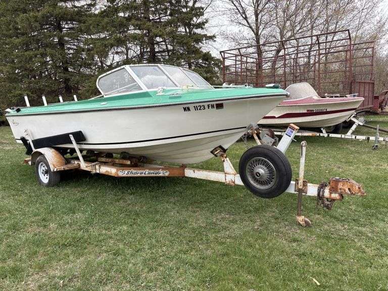 1971 Larson 18’ Fiberglass Model 51806 Boat on ShoreLand’r Trailer ...