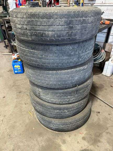 (6) 235/80R16 Used Trailer Tires, Load Range E, Buying All for One ...