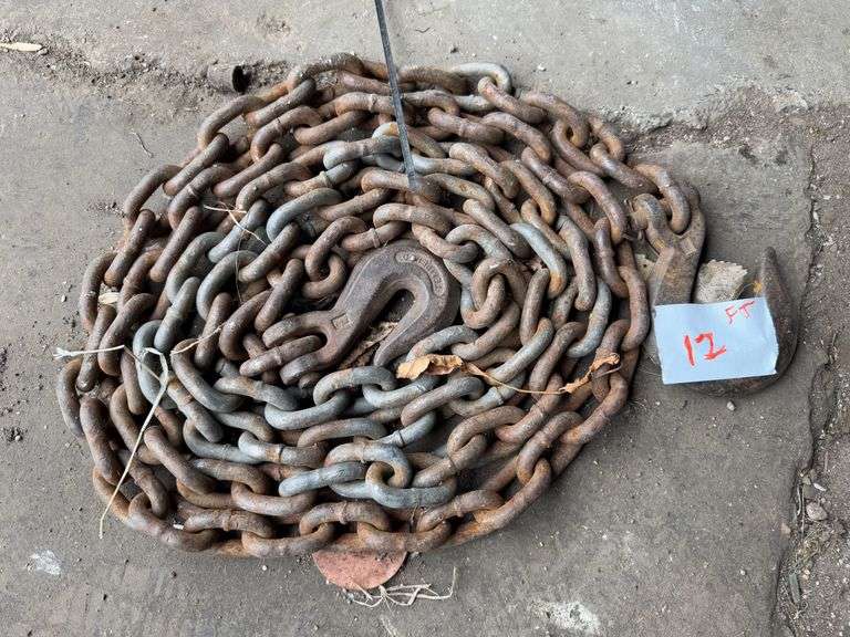 12’ Log Chain, 3/8” - Fragodt Auction and Real Estate LLC