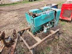 Onan Engine, 4 Cylinder Diesel, Turns Over, Unknown Working Condition ...