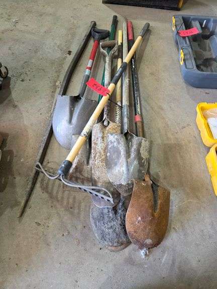 Misc Spades, Tile Spade Rake, Steel Bar - Fragodt Auction and Real ...