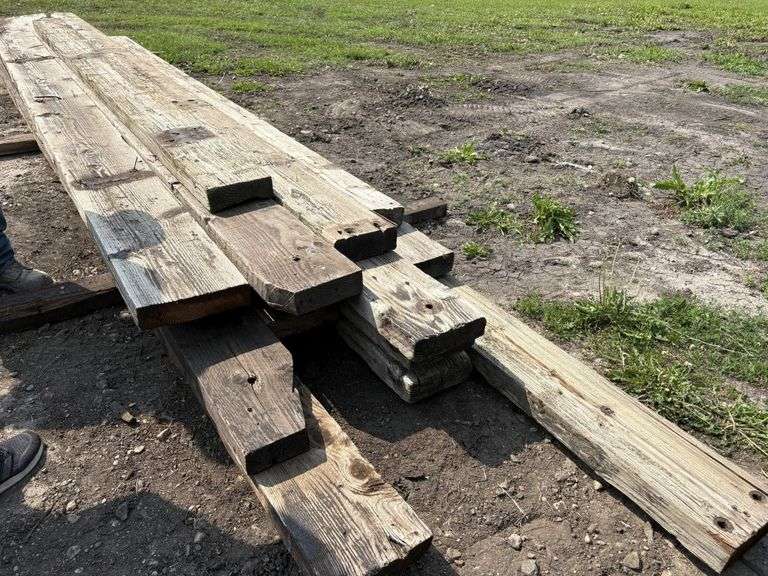 (16) 3”x9” Creosote Treated Bridge Planks, various lengths, 14.5’-25 ...