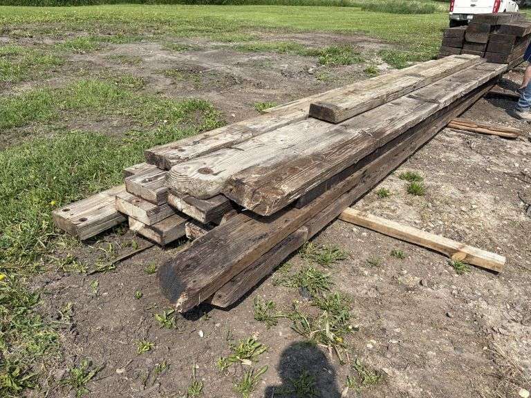 (16) 3”x9” Creosote Treated Bridge Planks, various lengths, 14.5’-25 ...
