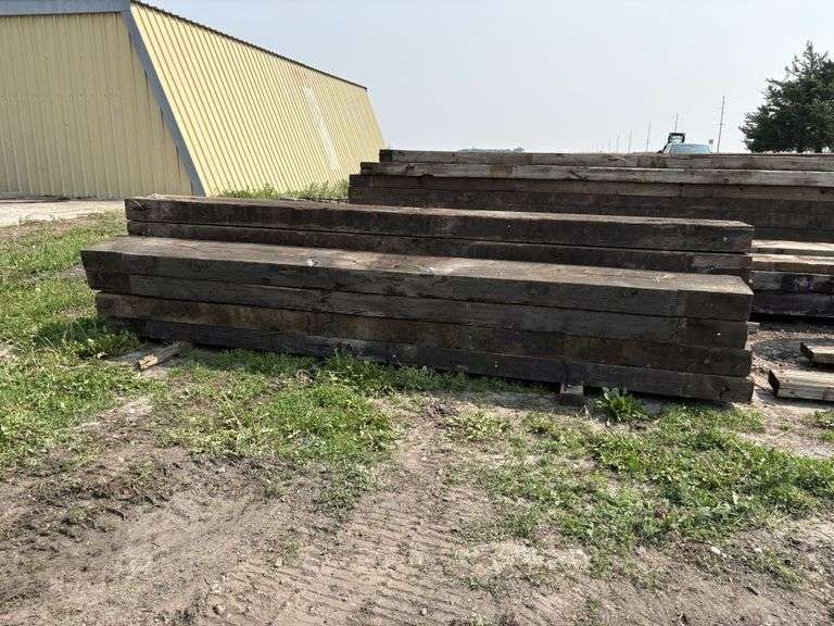 (15) 6”x16” x14’ Creosote Treated Bridge Beams, used - Fragodt Auction ...