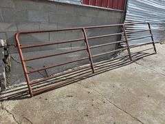 16’ Cattle Gate with Hinges and Chain - Fragodt Auction and Real Estate LLC