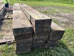 (15) 6”x16” x14’ Creosote Treated Bridge Beams, used - Fragodt Auction ...