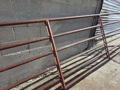 16’ Cattle Gate with Hinges and Chain - Fragodt Auction and Real Estate LLC