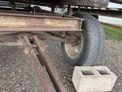 Flat Rack on 4 Wheel Gear, Wood Deck, 94”x161”, hoist - Fragodt Auction ...