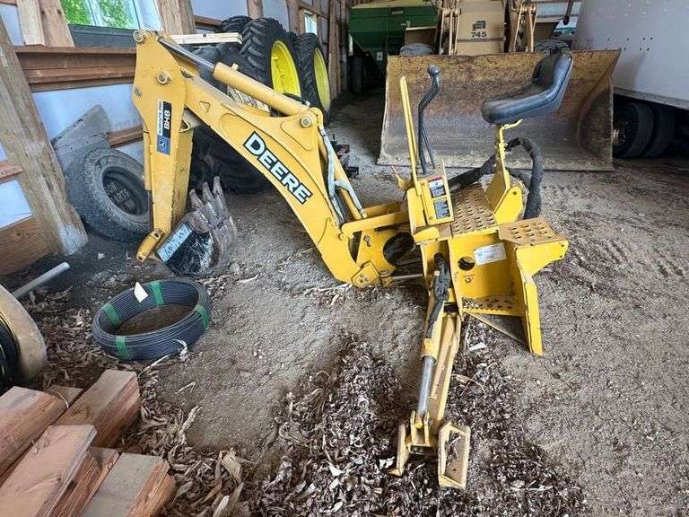 John Deere Model BH8 Backhoe Attachment, 14” Bucket, Skid Loader ...