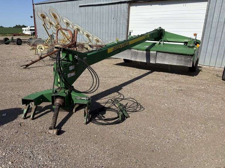John Deere 945 MoCo, Swing Tongue, 13’ Flail Conditioner, 1-3/8” 1000 PTO , 2 pt, 12.5-15 Tires ...
