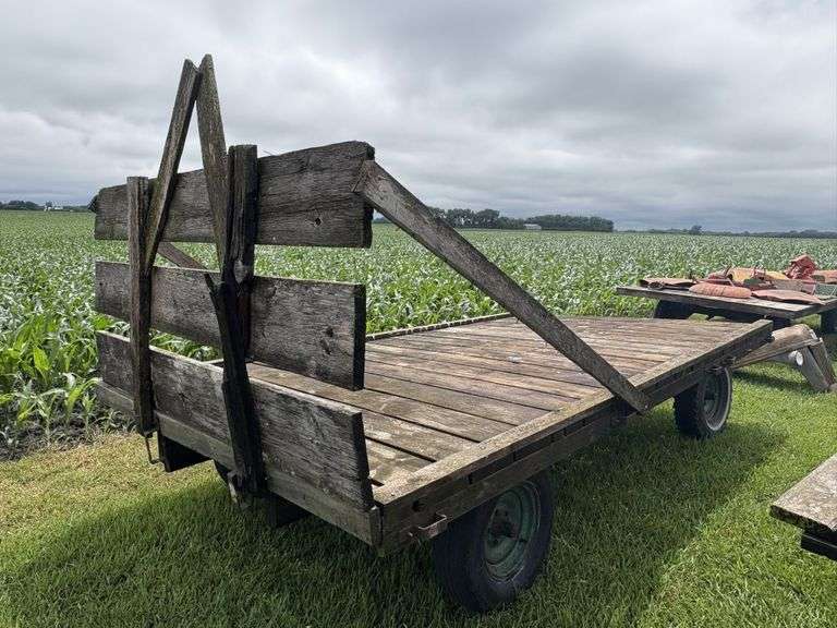 Hay Rack, 8’x14’, 2” Boards, on Montgomery Wards 4 Wheel Gear - Fragodt ...