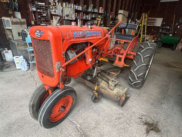 Allis Chalmers Model C Tractor with 5’ Woods Belly Mower, Been ...