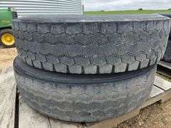 (2) 11R22.5 Firestone FD663 Radial Tires, Recaps - Fragodt Auction and ...