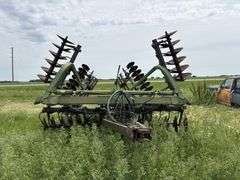 John Deere 235 Tandem Disk, 21’, with JD 3 Bar Harrow, Spring Scrapers ...